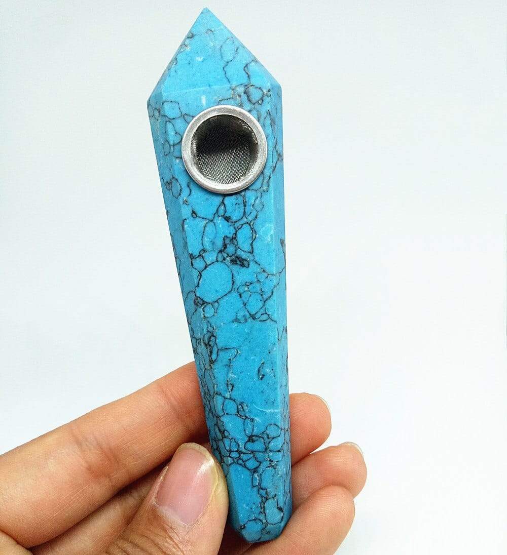 Blue Turquoise Crystal Pipe – wickedafstore