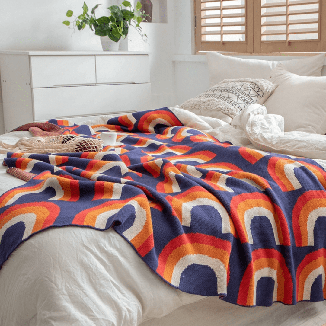 Rainbow Print Throw – wickedafstore