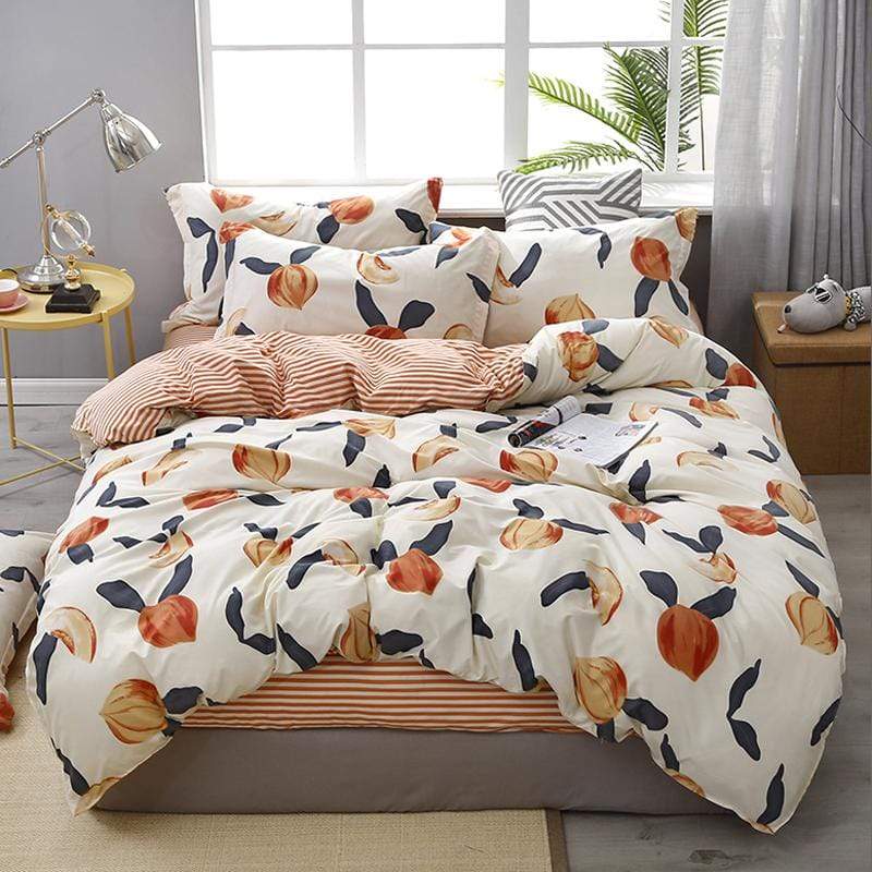 PEACH BEDDING SET 4PCS – wickedafstore